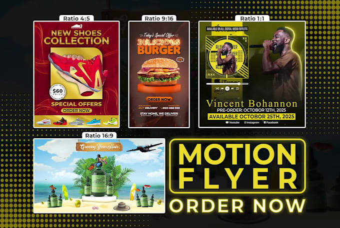 Create amazing motion flyers, video ads for social media by Muhammad ...