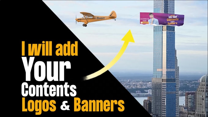 Create logo reveal video in propeller plane banner by Dilshansachith ...