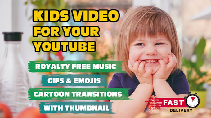 Be your professional kids youtube video editor by Digitalmind04 | Fiverr