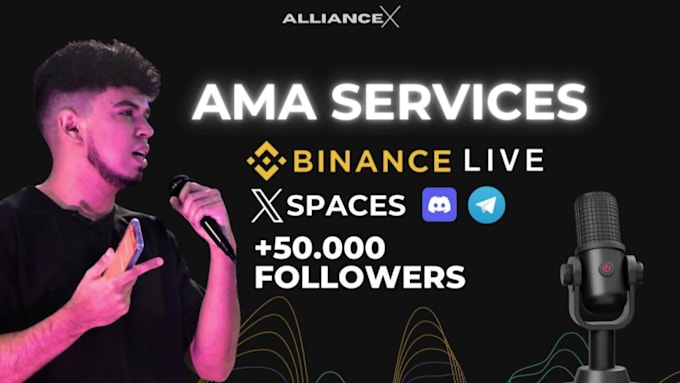 Be your ama host speaker on binance live, x twitter spaces, discord or telegram by Jeanvsz | Fiverr