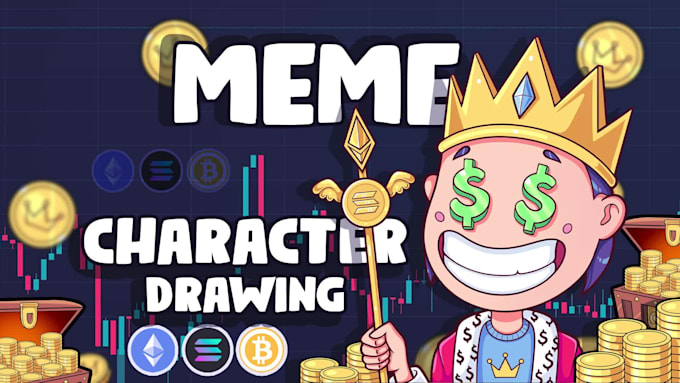 Design custom crypto meme coin character or mascot by Queekidom | Fiverr
