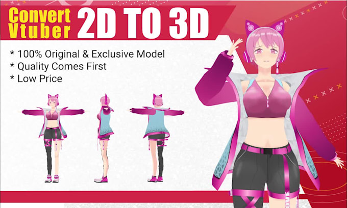Convert 2d vtuber into vtuber 3d models for vrchat or vstreamer by ...