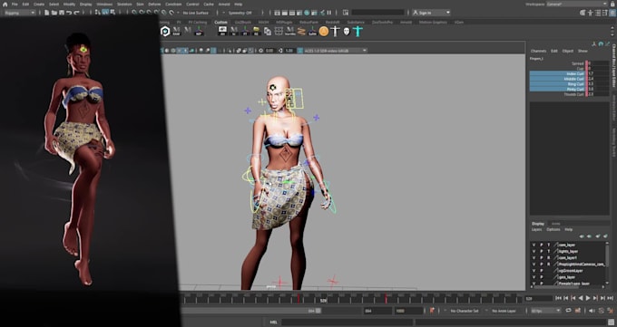 Create 3d rigs for your characters in maya in 24 hours by Kingalonsoiv | Fiverr