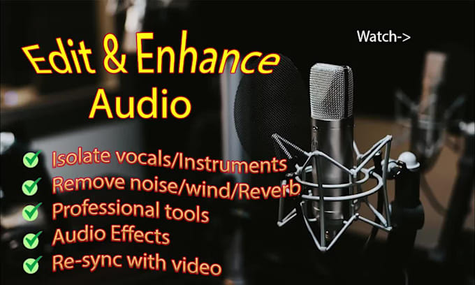Clean ,edit, tune, mix and fix your audio or video clip by Neevarp ...