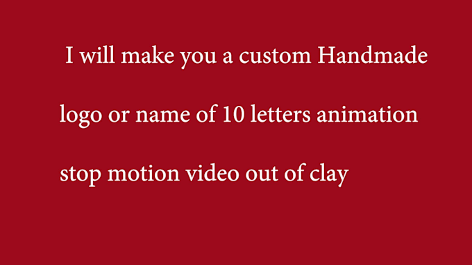 Make a custom stop motion animation logo with clay by Sylvaniebari | Fiverr