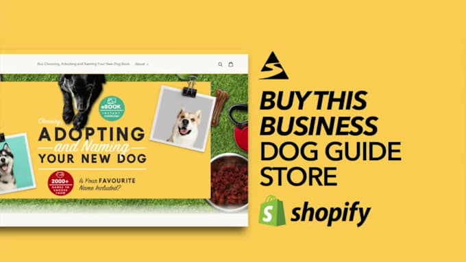 Startup a dog guide niche shopify ecommerce store website business ...