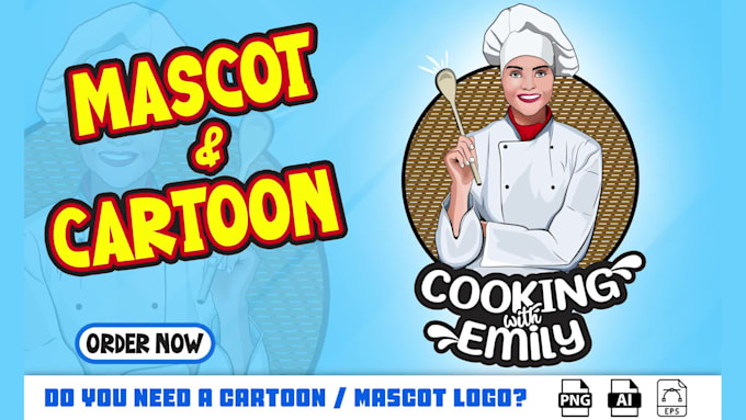 Design creative cartoon , mascot logo and characters by Rashmika_gfx ...