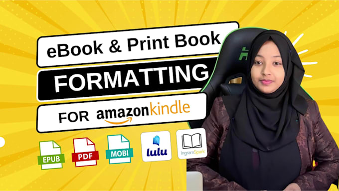 Do amazon kdp book formatting, paperback and epub for ebooks by Sumaiya_mukta | Fiverr