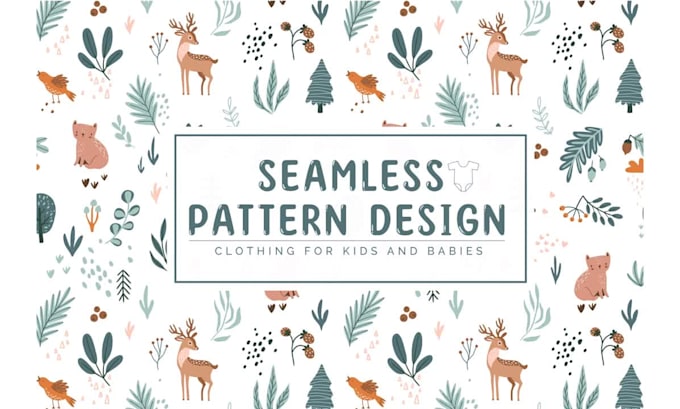 Design custom seamless patterns for baby textile prints by Trace_lady ...