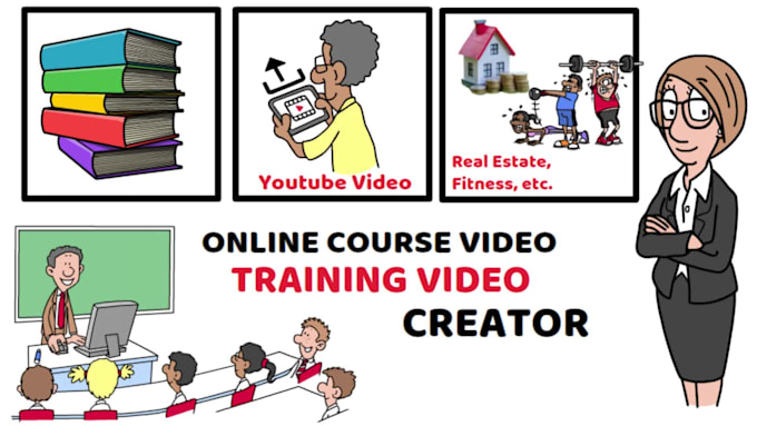 Create well illustrated and animated elearning course video, training video by Whitebfarouk | Fiverr