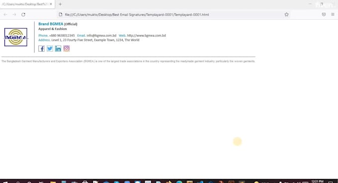 Make a clickable responsive html email signature by Templayard | Fiverr