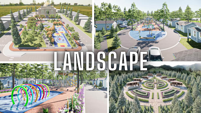 Create realistic 3d renderings of park and garden landscapes by Vinh ...