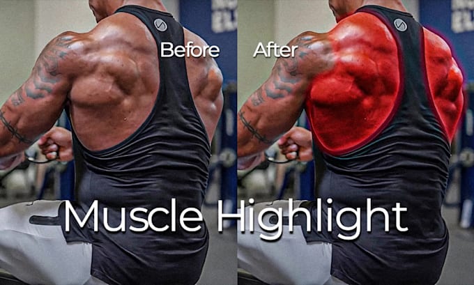 Do muscle highlights for your gym workout by Mohamedmokht895 | Fiverr