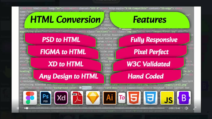 Convert figma, xd, psd to html, bootstrap responsive website by Web ...
