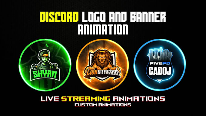 Create discord logo animation, fivem, discord server setup, pfp banner ...
