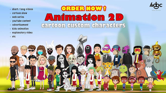 Create custom 2d cartoon animation video by Hidoc_art | Fiverr