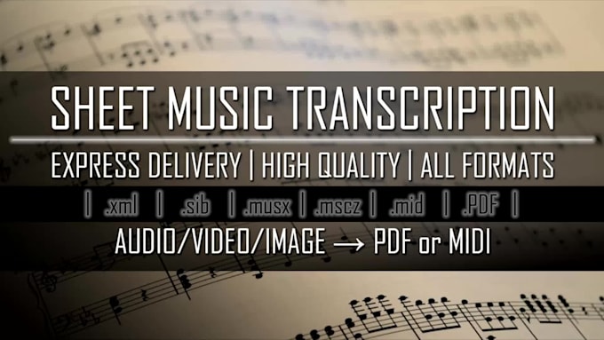 Do professional sheet music or chord chart transcription by Aphromaa ...