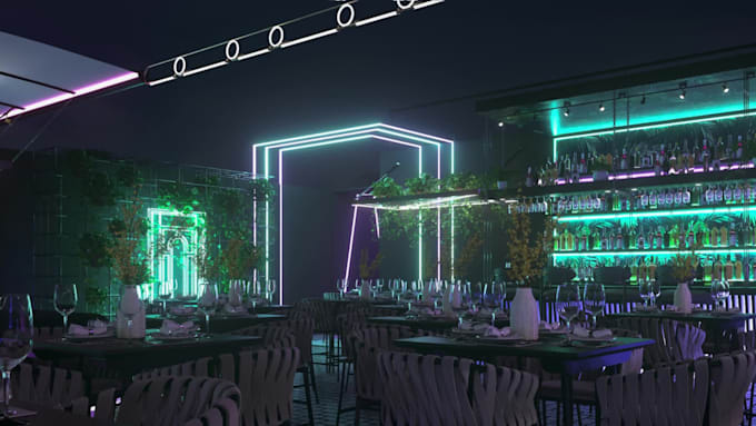 Design a futuristic restaurant by Space_frame | Fiverr