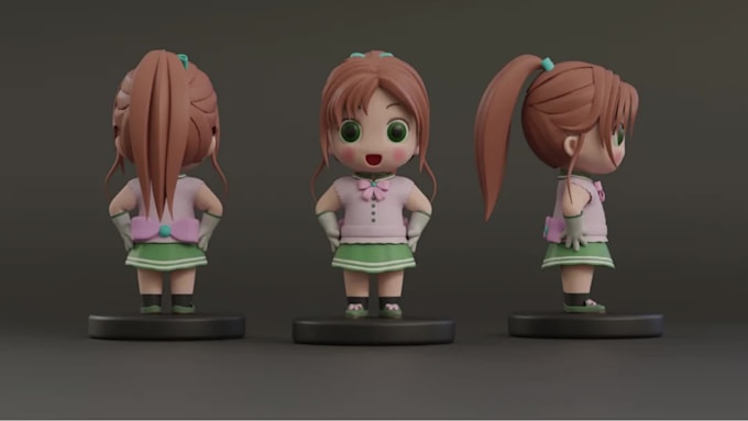 Sculpt printable articulated 3d chibi character table top 3d toy for 3d ...