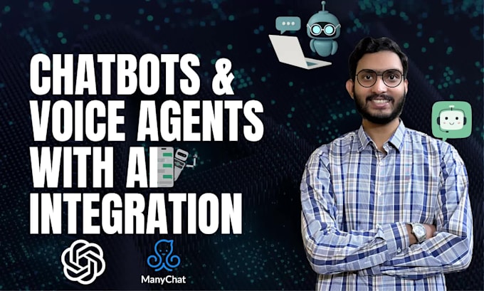 Build ai chatbot, ai voice agent using openai chatgpt n8n vapi manychat twillo by Bilal_zakir25 ...