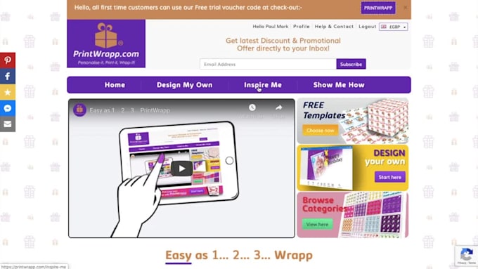 Create your own personalised instant wrapping paper by Printwrapp | Fiverr