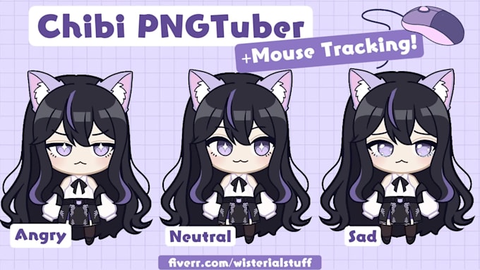 Create a chibi pngtuber using pngtuberemix by Wisterialstuff | Fiverr