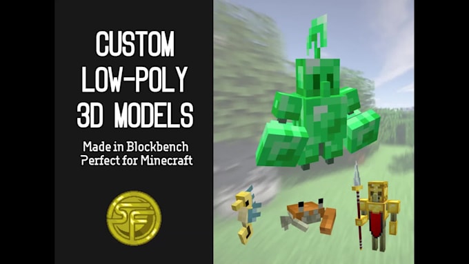 Create and texture a blockbench 3d model by Solafidemedia | Fiverr