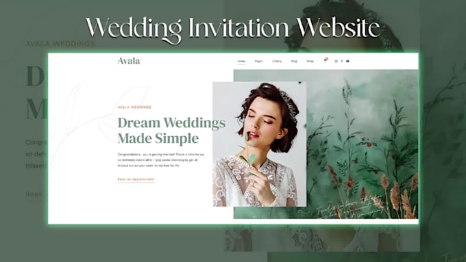 Make an elegant wedding website by Ghulamcreative | Fiverr