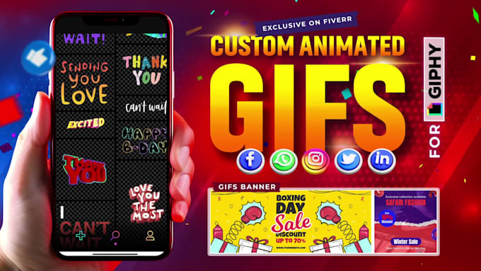 Create custom animated gifs for giphy and instagram by Shopon_debnath ...