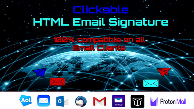 Create a html email signature design for gmail, outlook, apple by ...