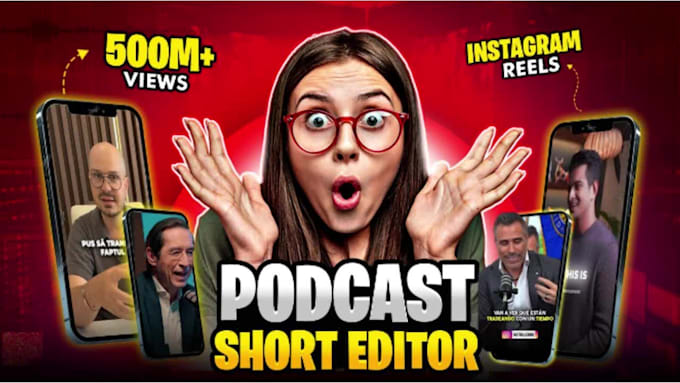 Edit your podcast into short form viral video clips by Arshad_1233 | Fiverr