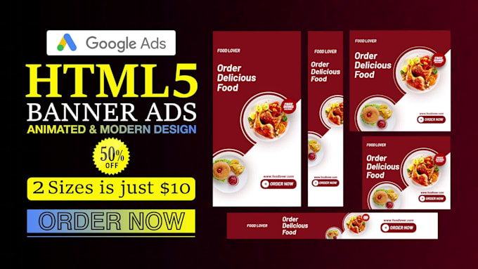 Design modern animated html5 banner ads by Ohidujjaman_sk | Fiverr