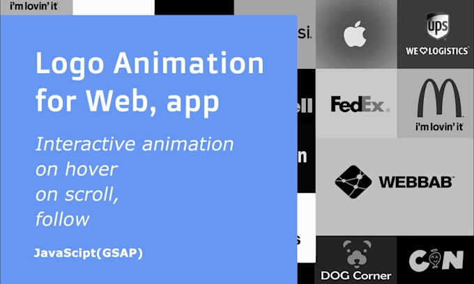 Create javascript, gsap logo animation intro for web by Adsspiritcom ...