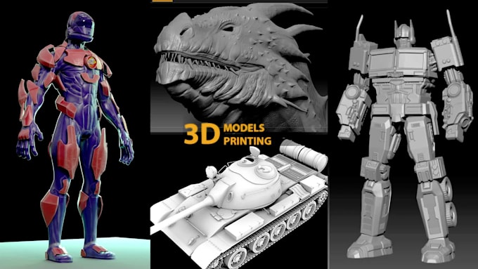 Sculpt detailed 3d models for 3d printing by Vira_ji | Fiverr
