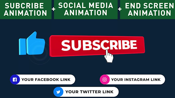 Do youtube outro with subscribe and end screen animation by ...