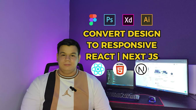 Convert figma design to react website, figma to react responsive ...