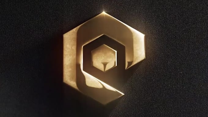 Create premium particle metallic gold silver 3d logo reveal animation ...