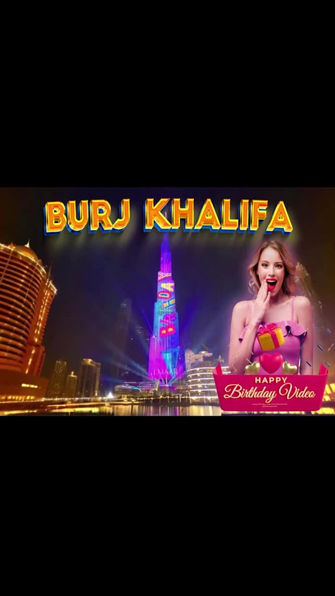 Create burj khalifa happy birthday video for birthday wish by ...