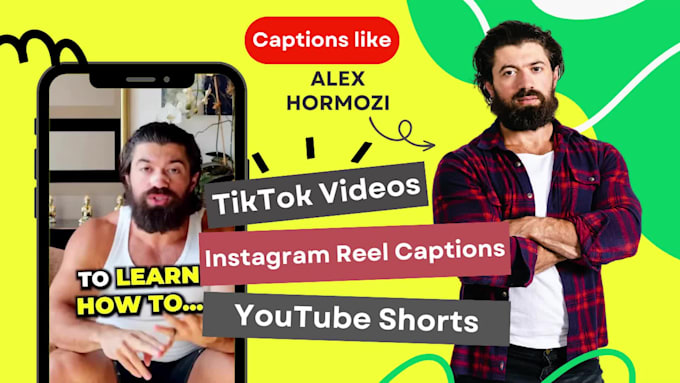 Edit instagram reel captions, alex hormozi captions, tiktok by Farazabdulqadir | Fiverr