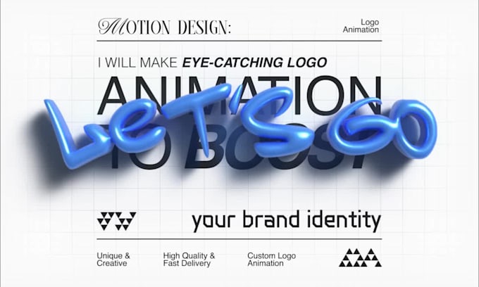 Create custom logo animation bring your brand to life by Denis2881 | Fiverr
