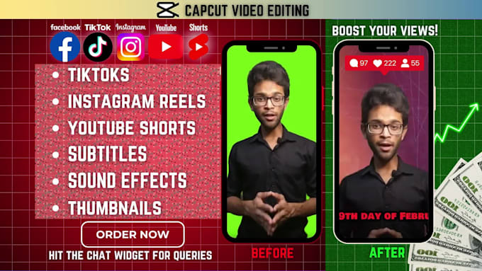 Create professional capcut video editing for tiktok and reels by Abeershaykh | Fiverr