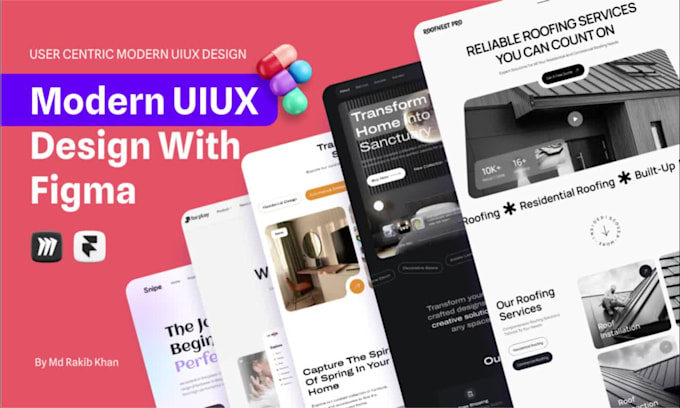 Do modern uiux, website and webapp design in figma by Md_rakib_khan | Fiverr