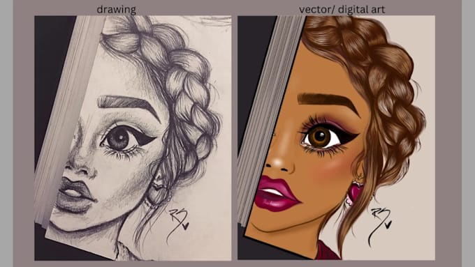Convert your drawing, sketch into digital vector art by Galwaygirl963 ...