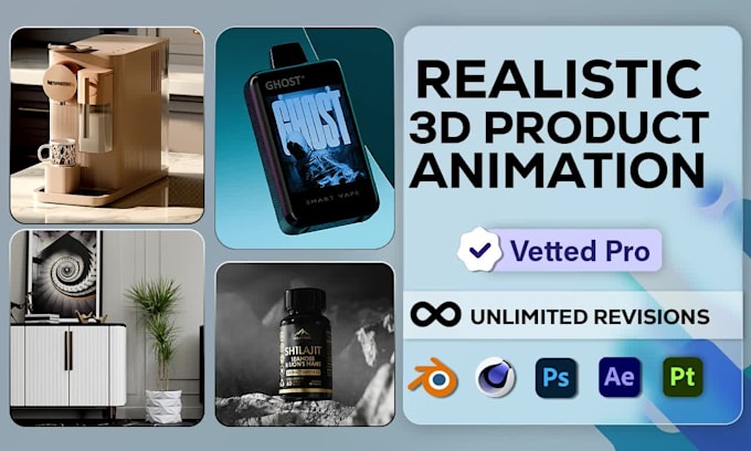 Design realistic 3d product animation of your products by ...
