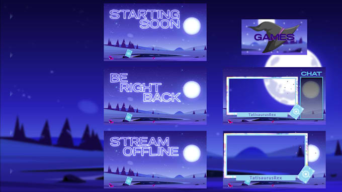 Do 2d and 3d animated and static streaming pack by Maa_here | Fiverr