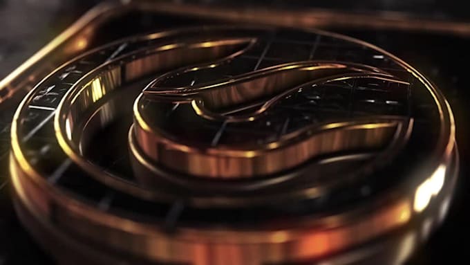 Create metallic gold silver 3d logo reveal intro outro animation video ...