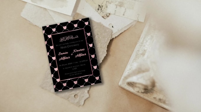 Design beautiful and eye catchy invitation card by Samreenreyaz | Fiverr