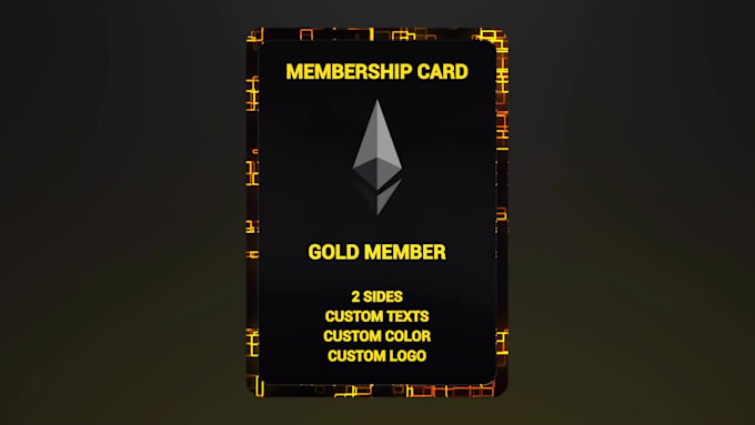 Create 3d rotating nft membership cards by Airweb | Fiverr