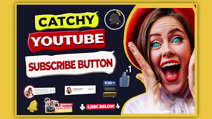 Create a catchy animated youtube subscribe bell button by Zinzir | Fiverr