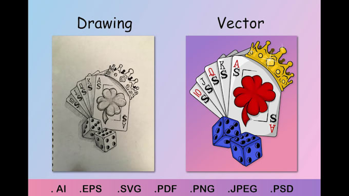 Turn your hand drawing to vector, drawing to digital art, digitize ...